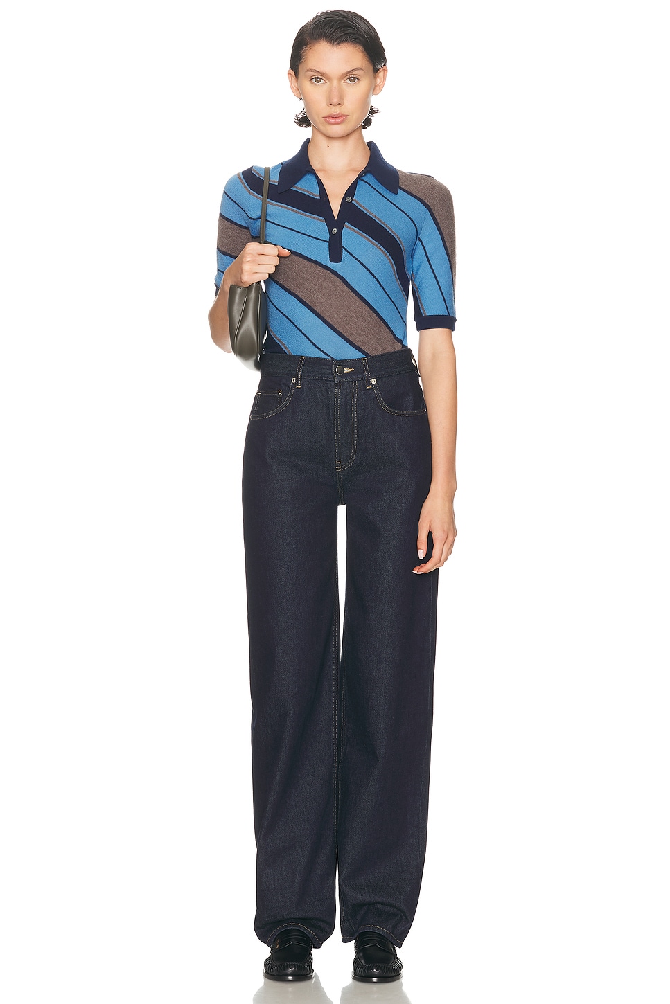 ACNE STUDIOS Kamandas Diagonal Stripe Top